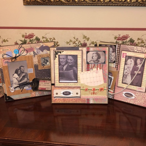 Accents | Set Of 3 Gorgeous Scrapbook Style Photo Frames | Poshmark